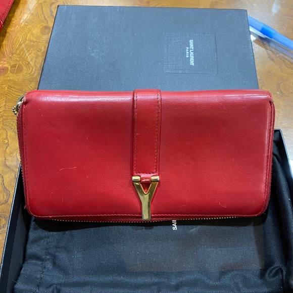 Yves Saint Laurent | Bags | Ysl Zip Around Wallet | Poshmark
